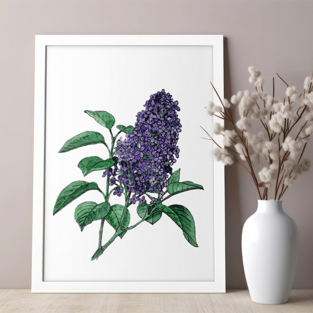 Lilac Watercolor Print Wall Decor Wall Art Spring Canvas Giclee - Etsy