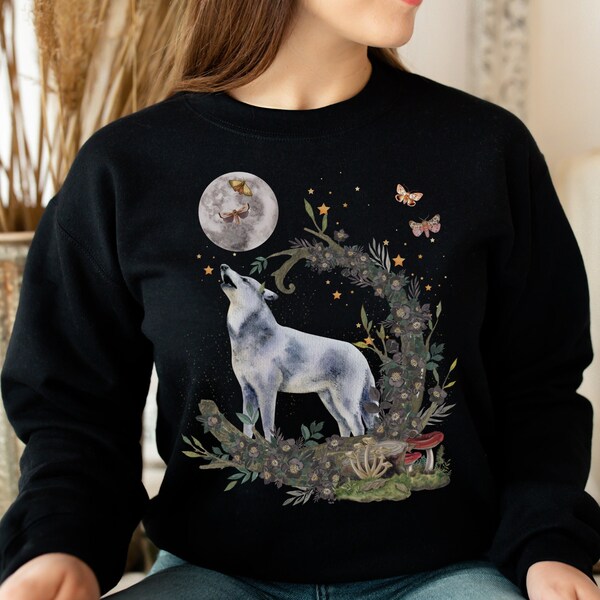 Wolf Sweatshirt - Etsy