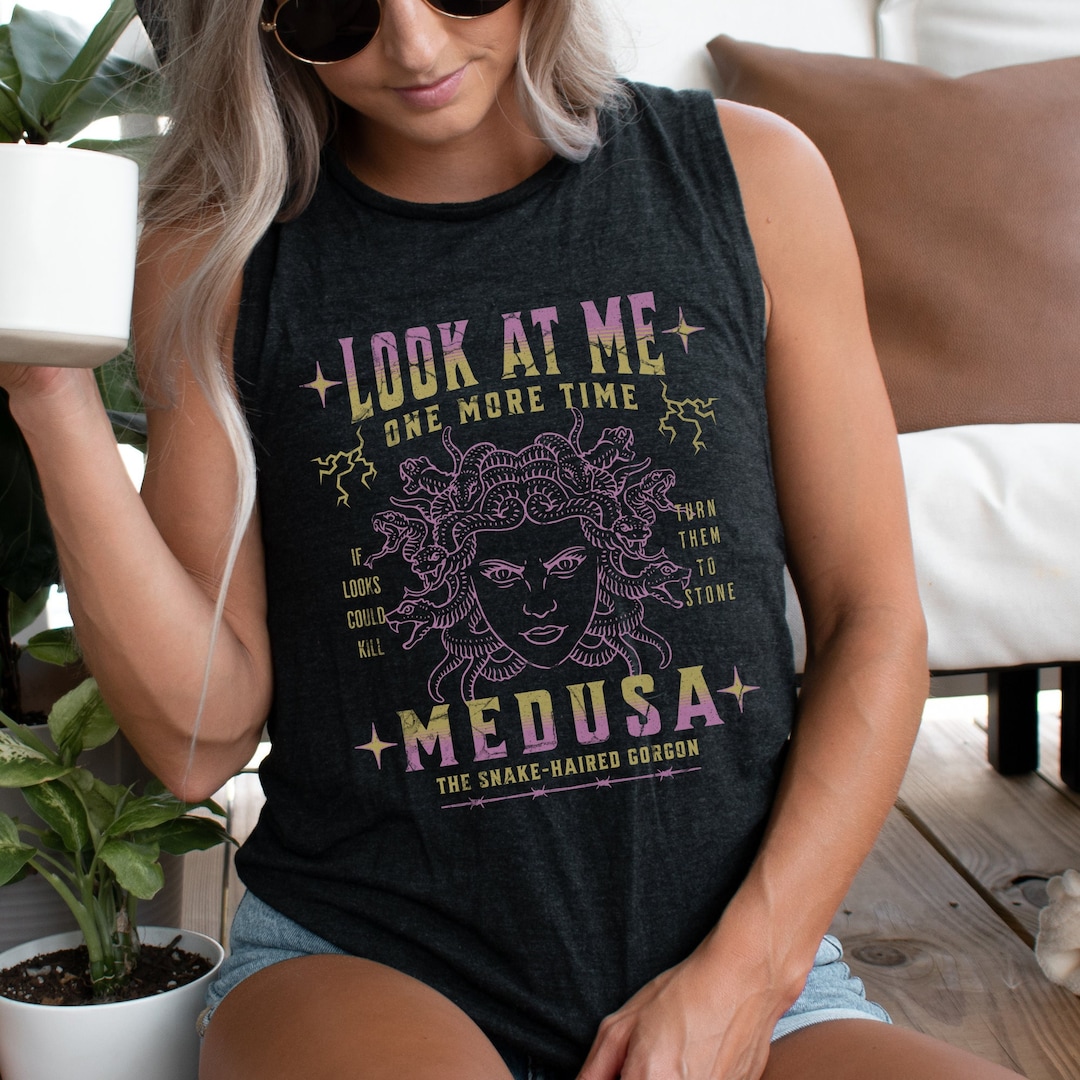 Medusa Tank Top Medusa Vintage Band T Shirt Gorgon Distressed Band Tee ...