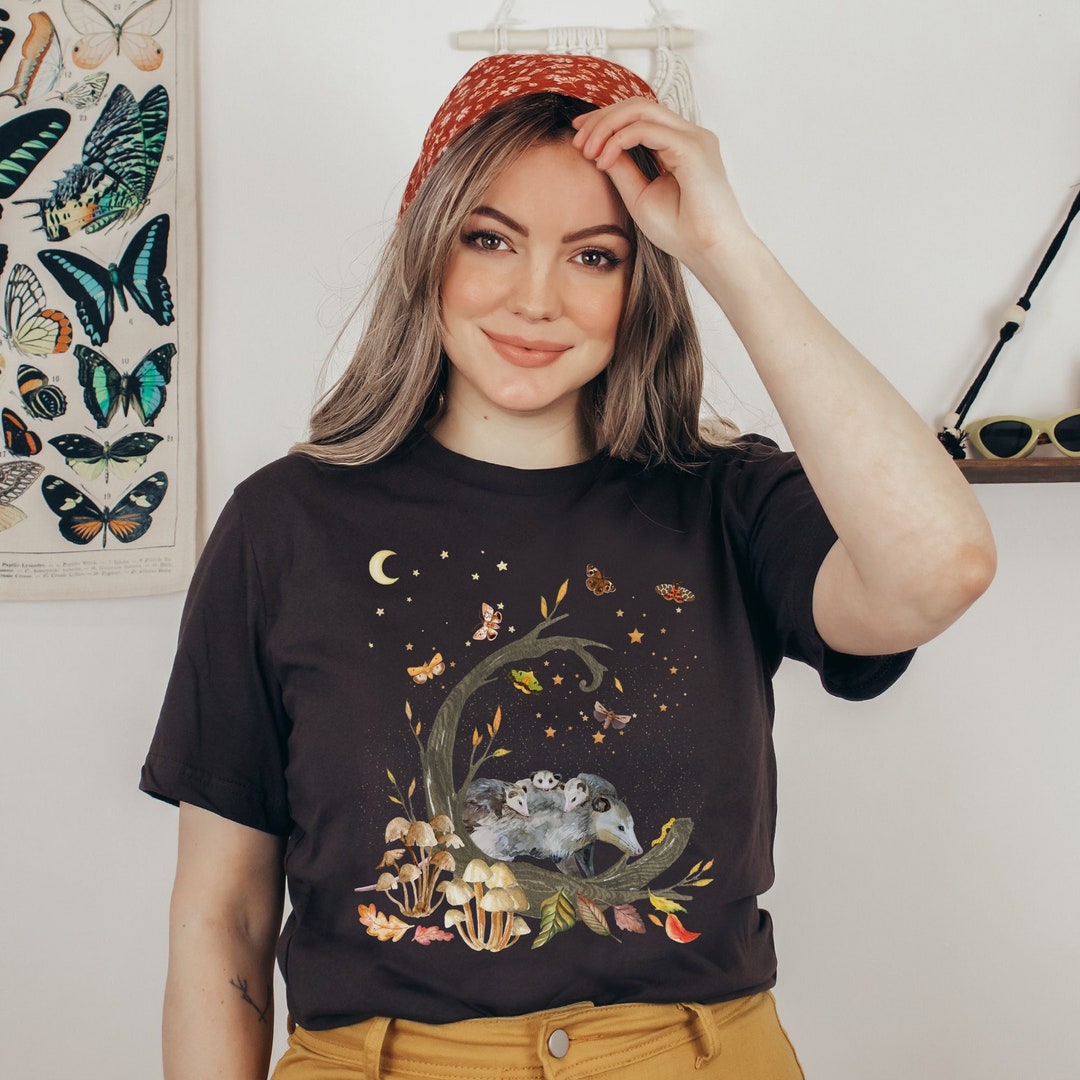 Camisa possum Camisa Opossum Camisa Cottagecore Camisa Nature Shirt ...