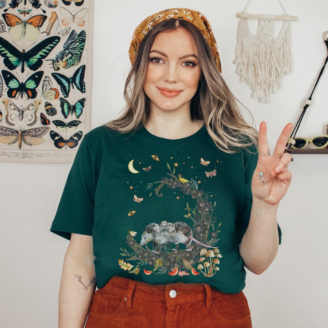 Possum Shirt Woodland Animals Opossum Shirt Cottage Core Shirt ...