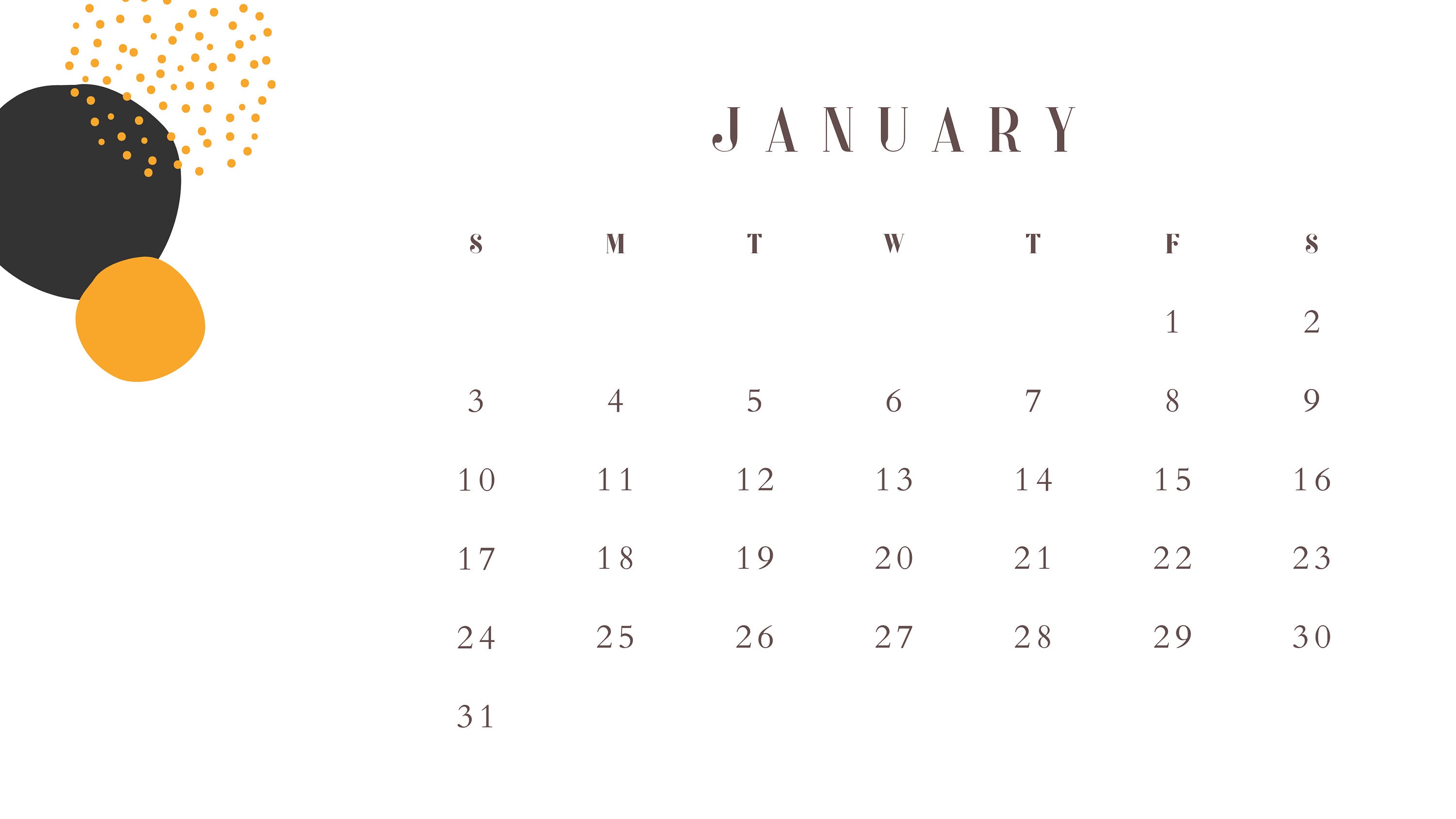 2021 Minimalist Monthly Calendar Digital Templates - Etsy