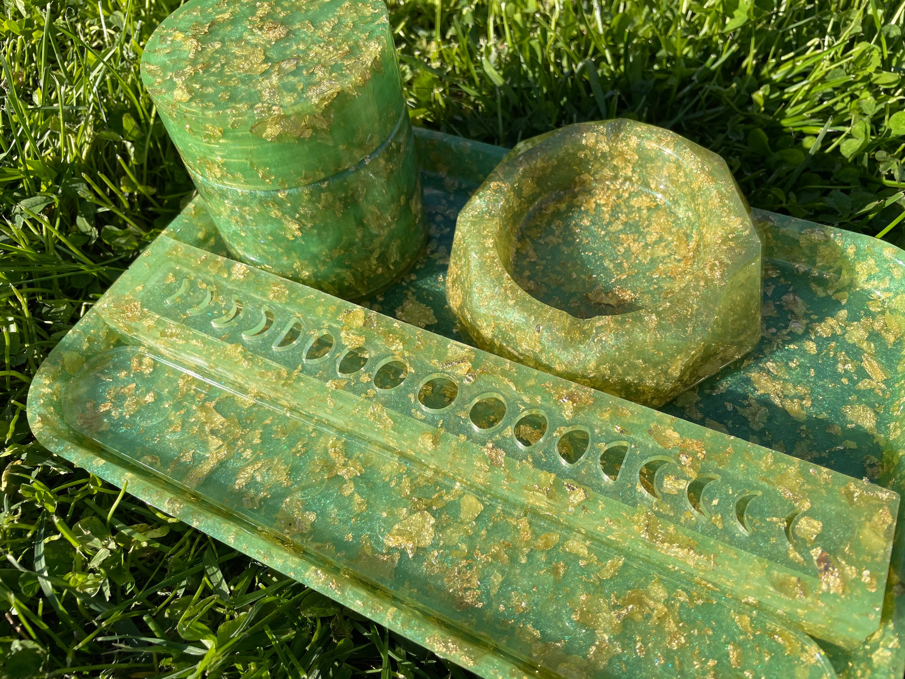 Handmade Resin Art Collection Green | Etsy