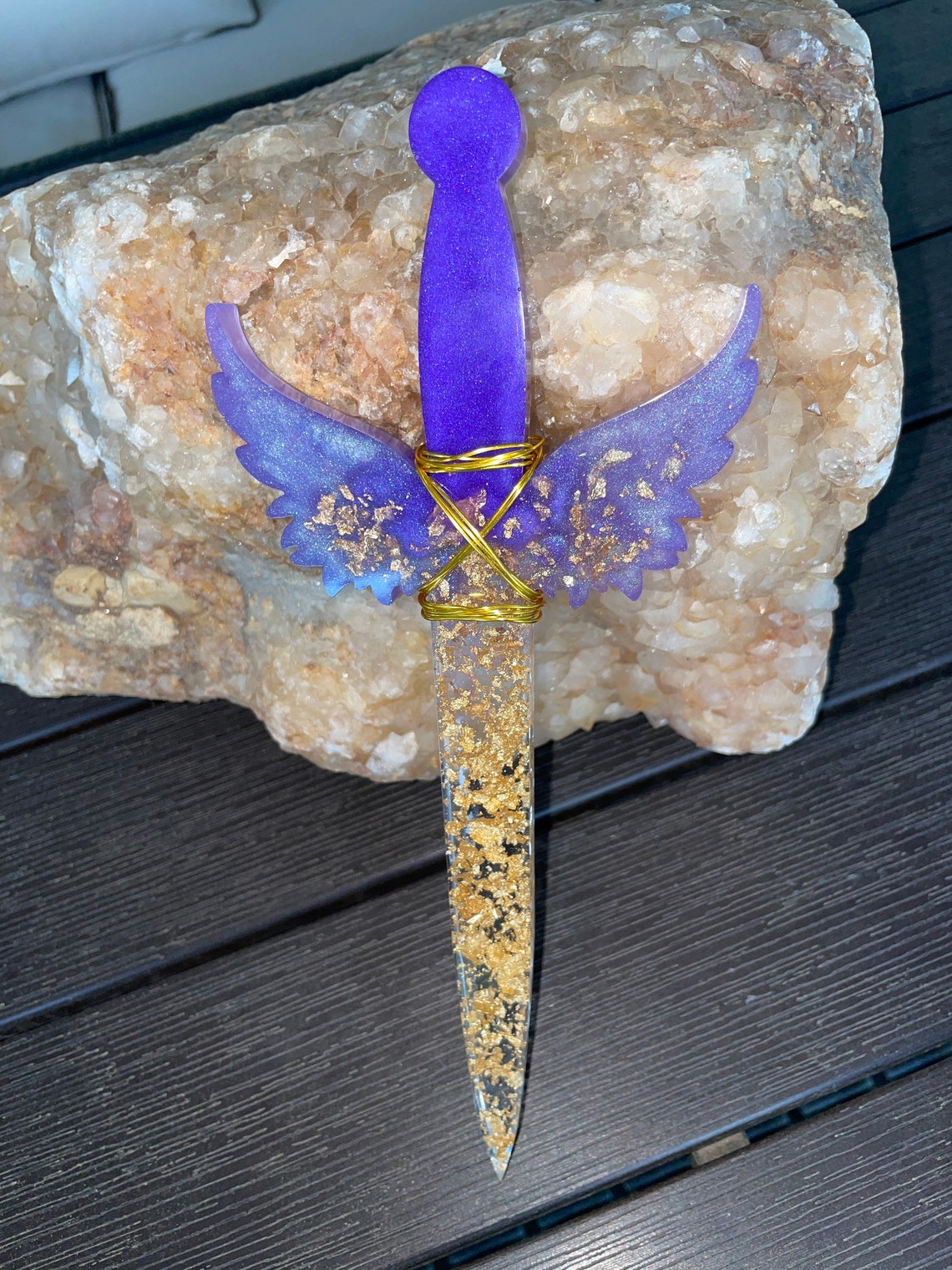 Handmade Resin Art Dagger | Etsy