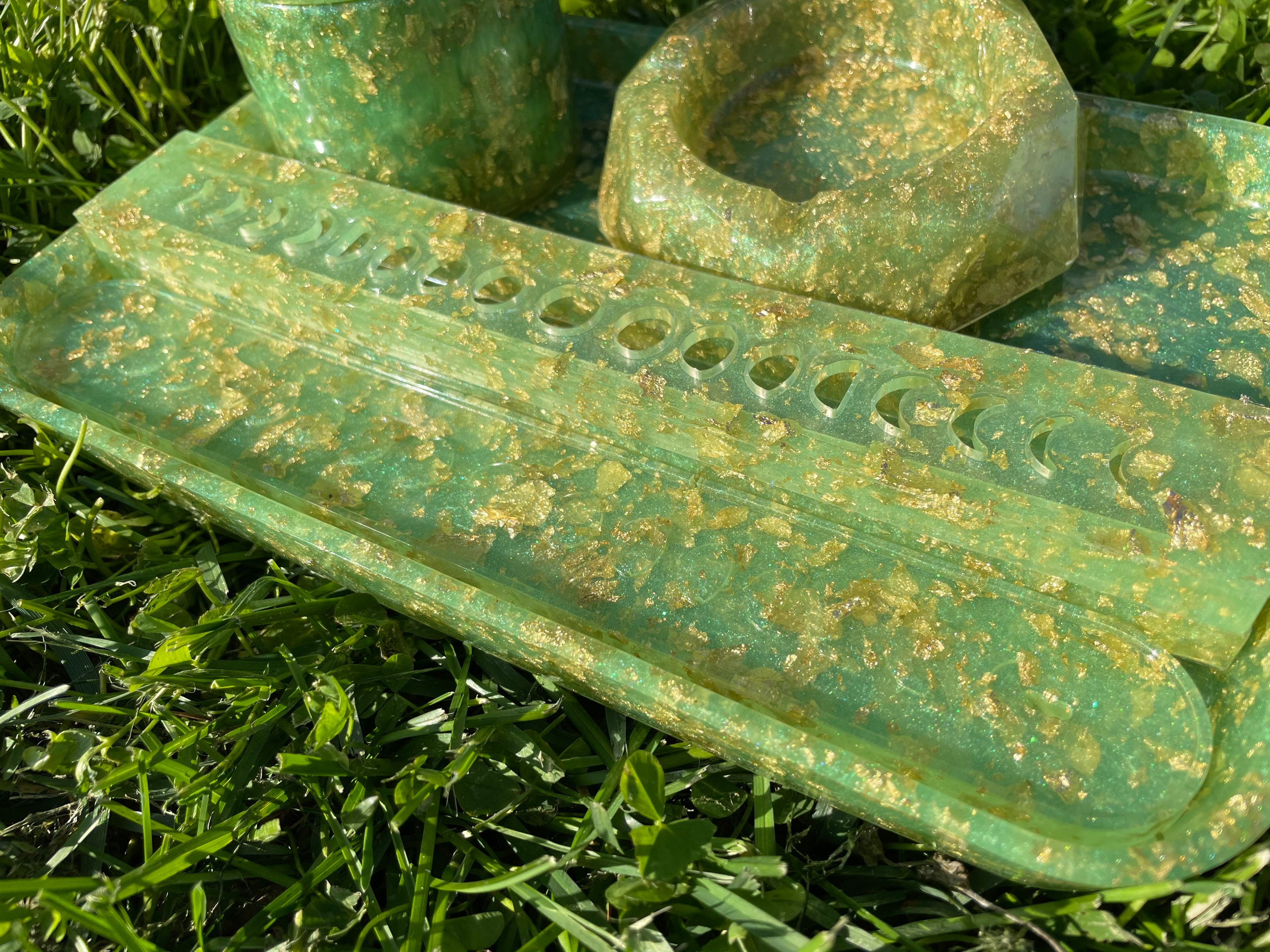 Handmade Resin Art Collection Green | Etsy