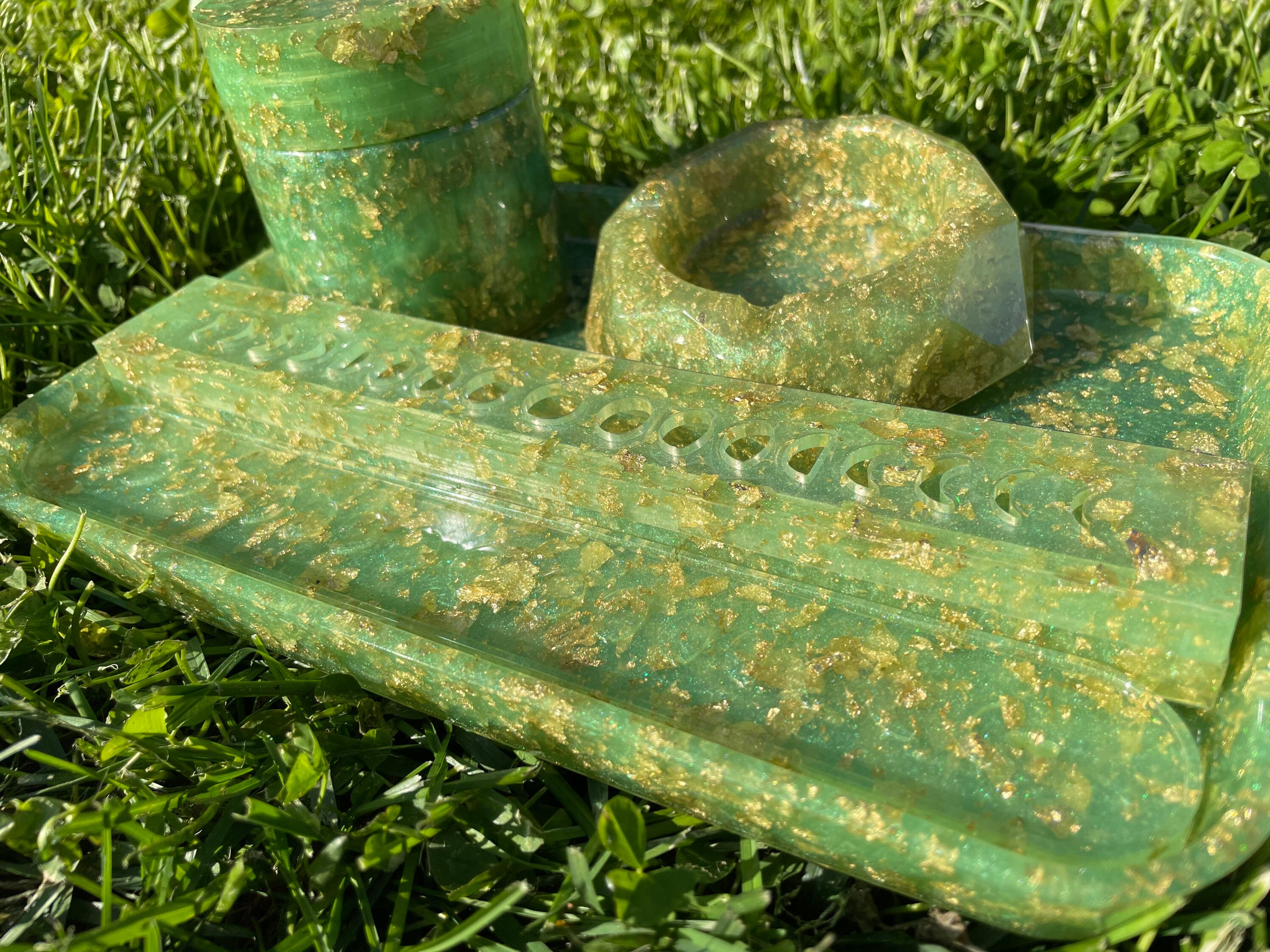 Handmade Resin Art Collection Green | Etsy