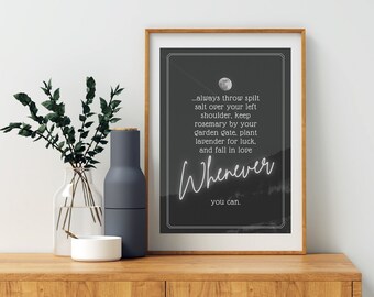 Practical Magic Salt Rosemary Lavender Love Quote Digital Print PDF - Etsy