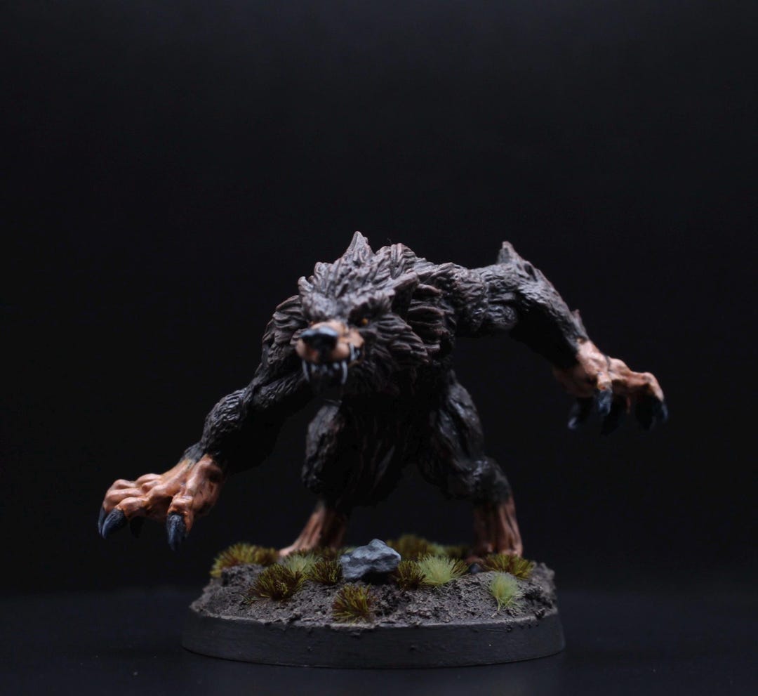 Werewolf Painted Miniature | Dnd | Tabletop Gaming | Pathfinder ...