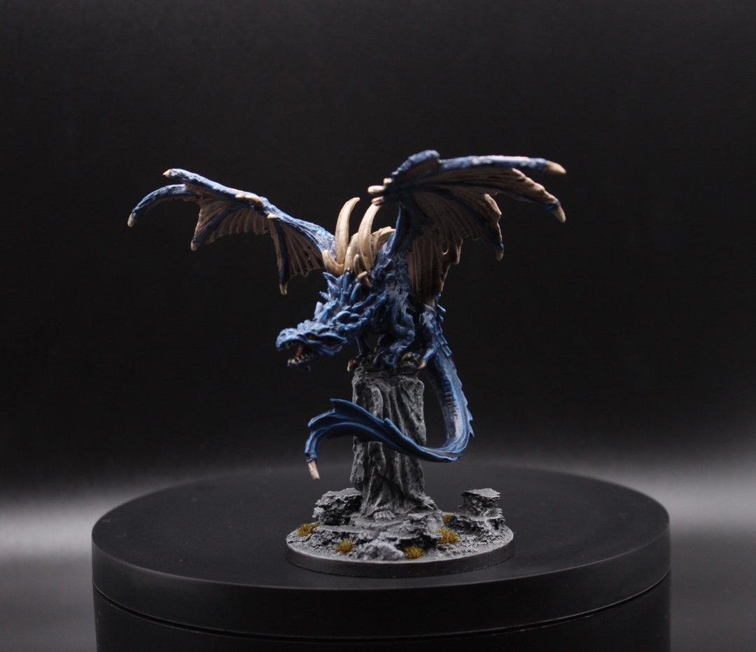 Wyvern / Blue Dragon / Dungeons & Dragons / Dnd / Pathfinder / Painted ...