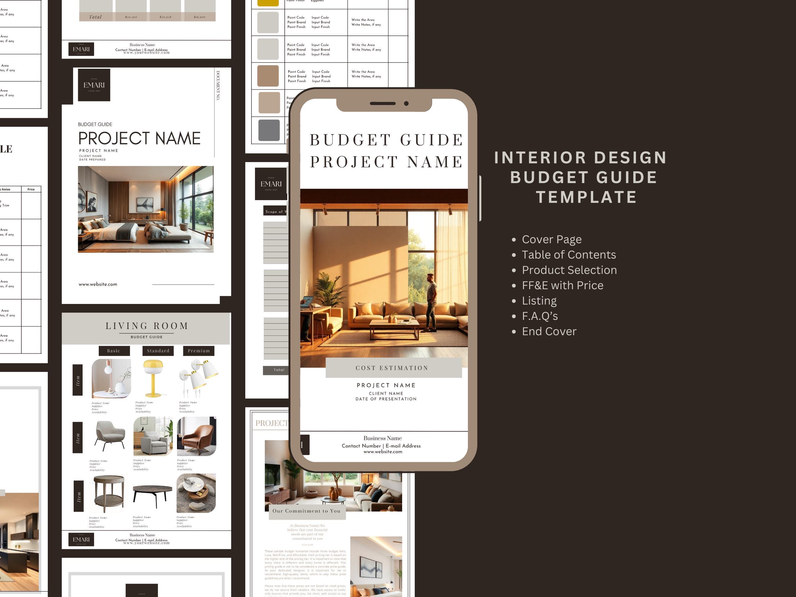 Interior Design Budget Sheet Template Budget Spreadsheet for Interior ...