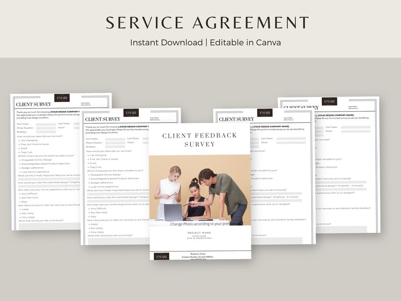 Interior Design Client Feedback Template | End of Project Satisfaction ...