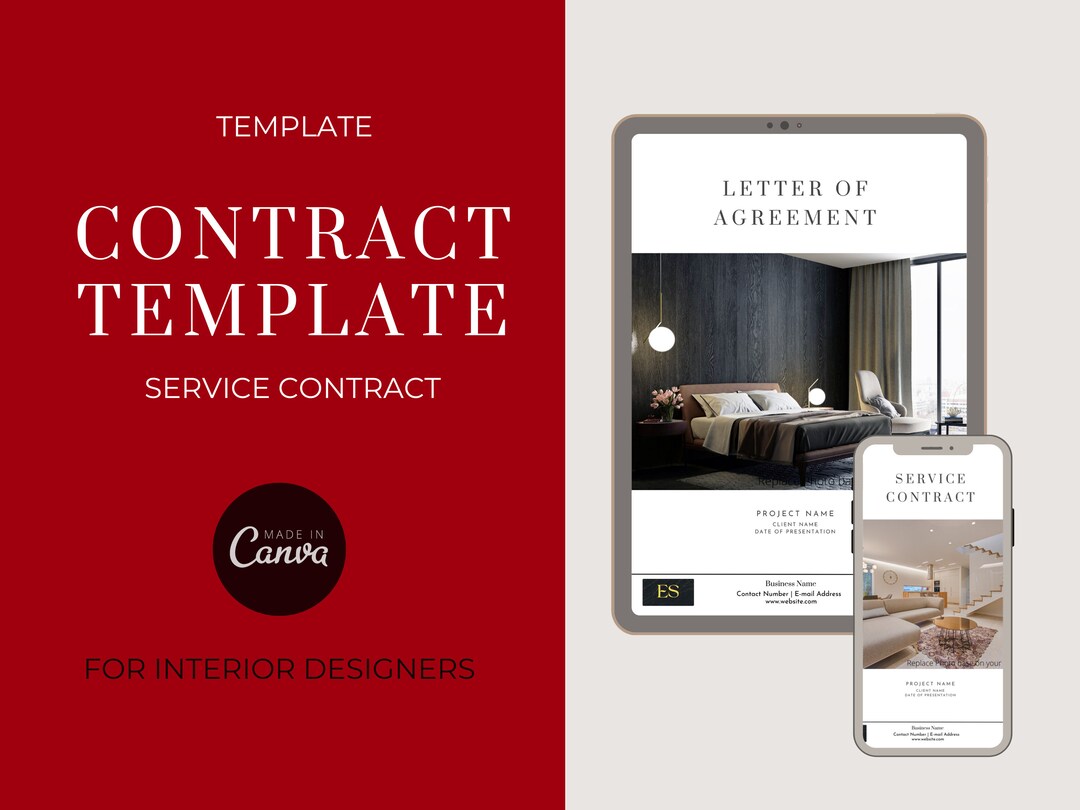 Interior Design Contract Template Service Contract Minimalist Business ...