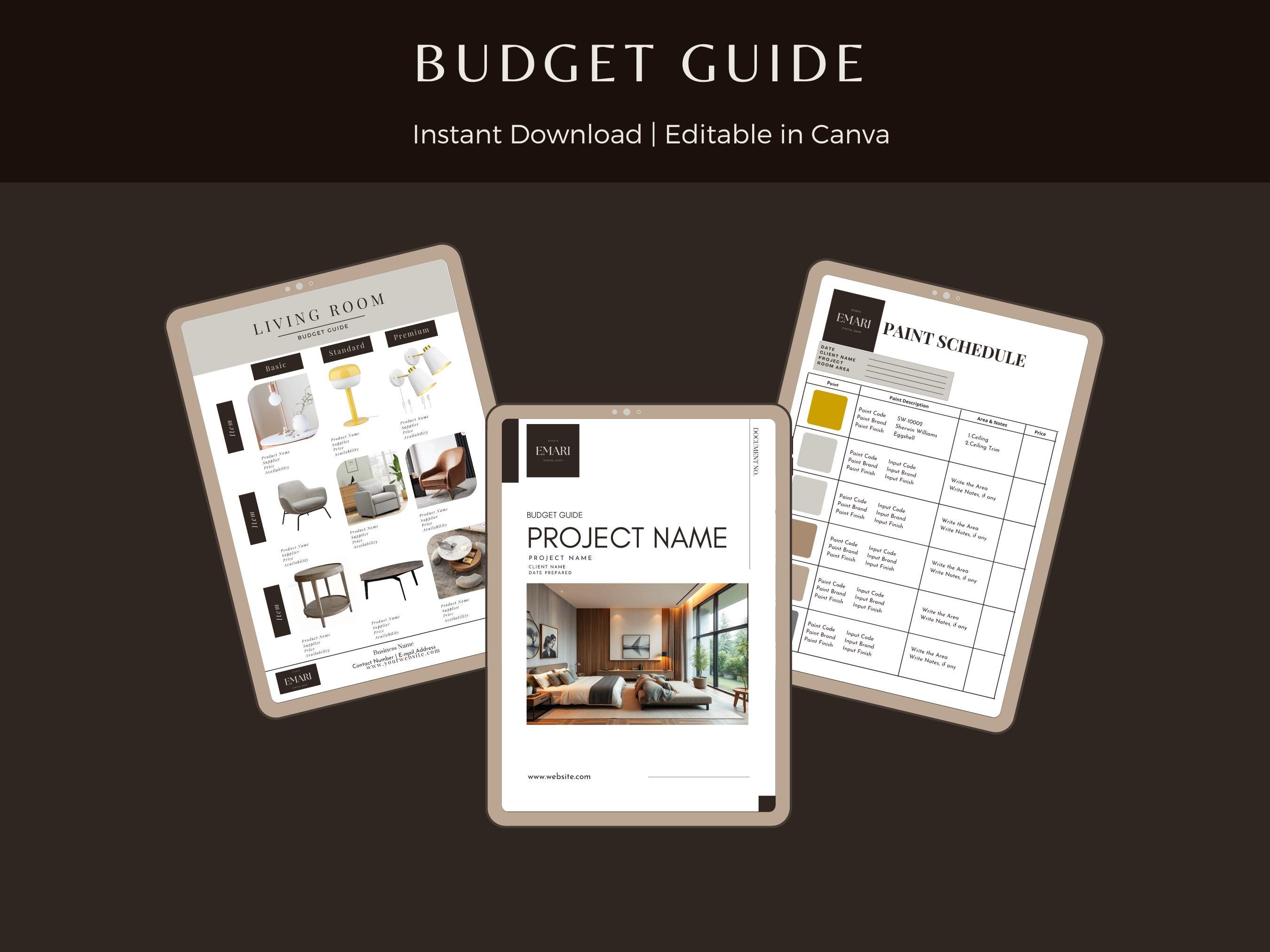 Interior Design Budget Sheet Template Budget Spreadsheet for Interior ...
