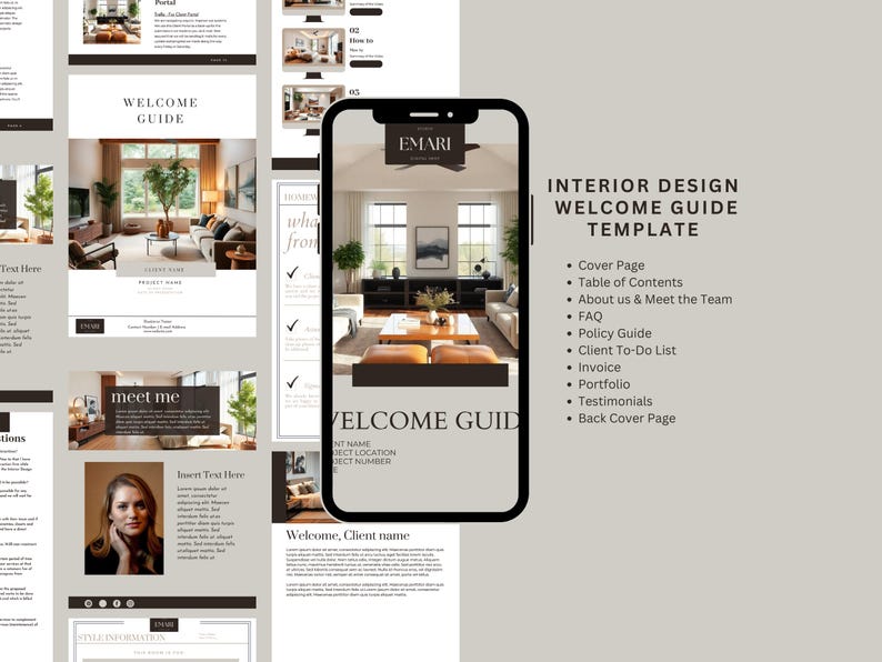 Minimalist Client Welcome Packet Interior Designers Welcome Kits New ...