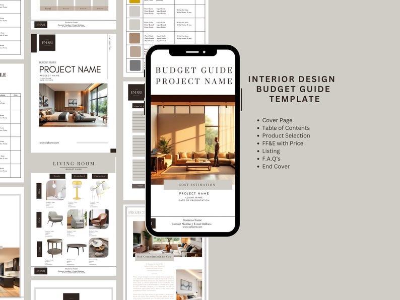 Interior Design Budget Sheet Template | Budget Spreadsheet for Interior ...