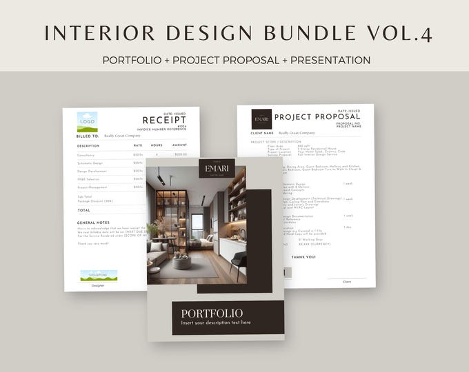 Interior Design Client Invoice Template, Design Project Management ...