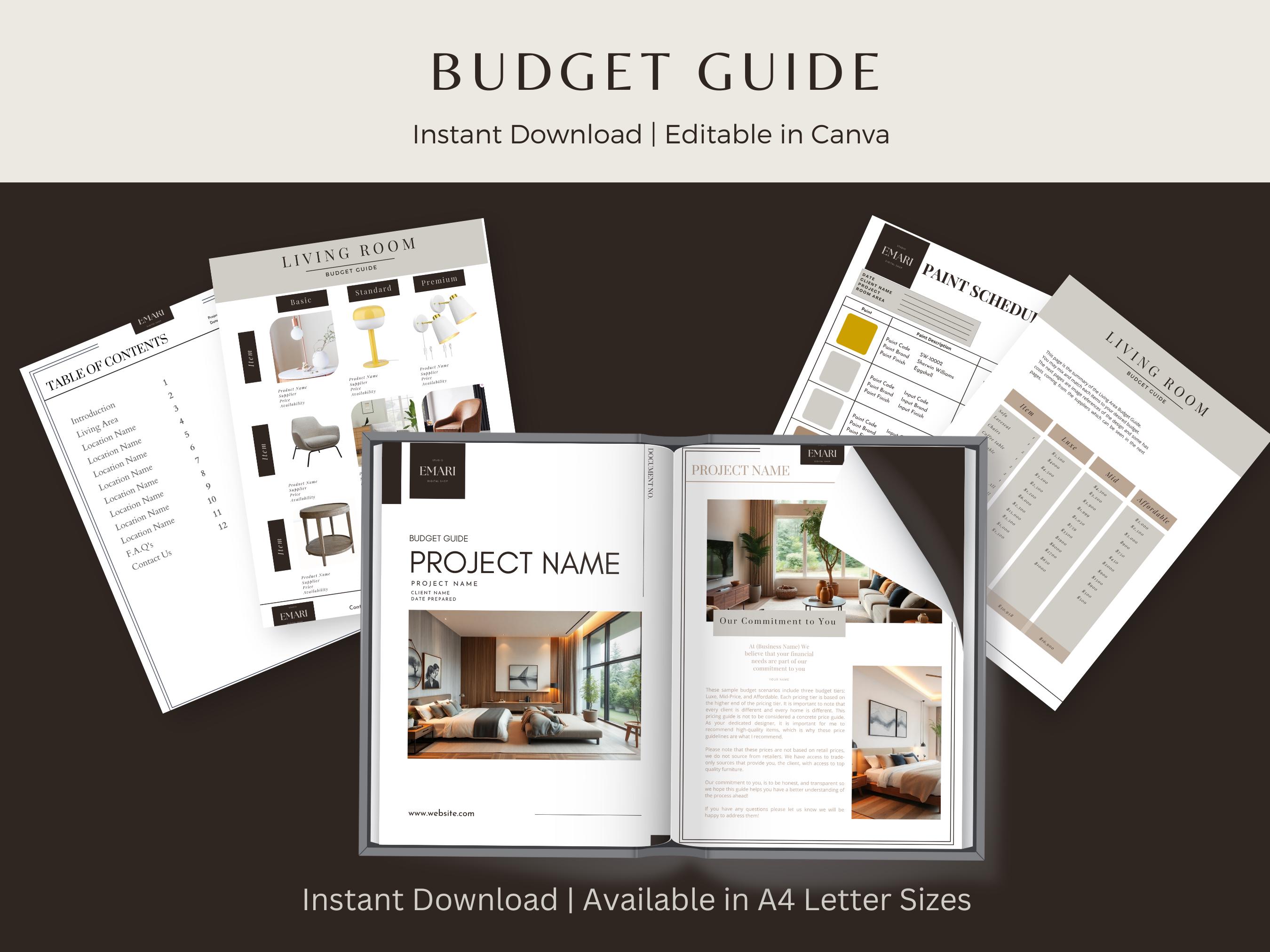 Interior Design Budget Sheet Template Budget Spreadsheet for Interior ...
