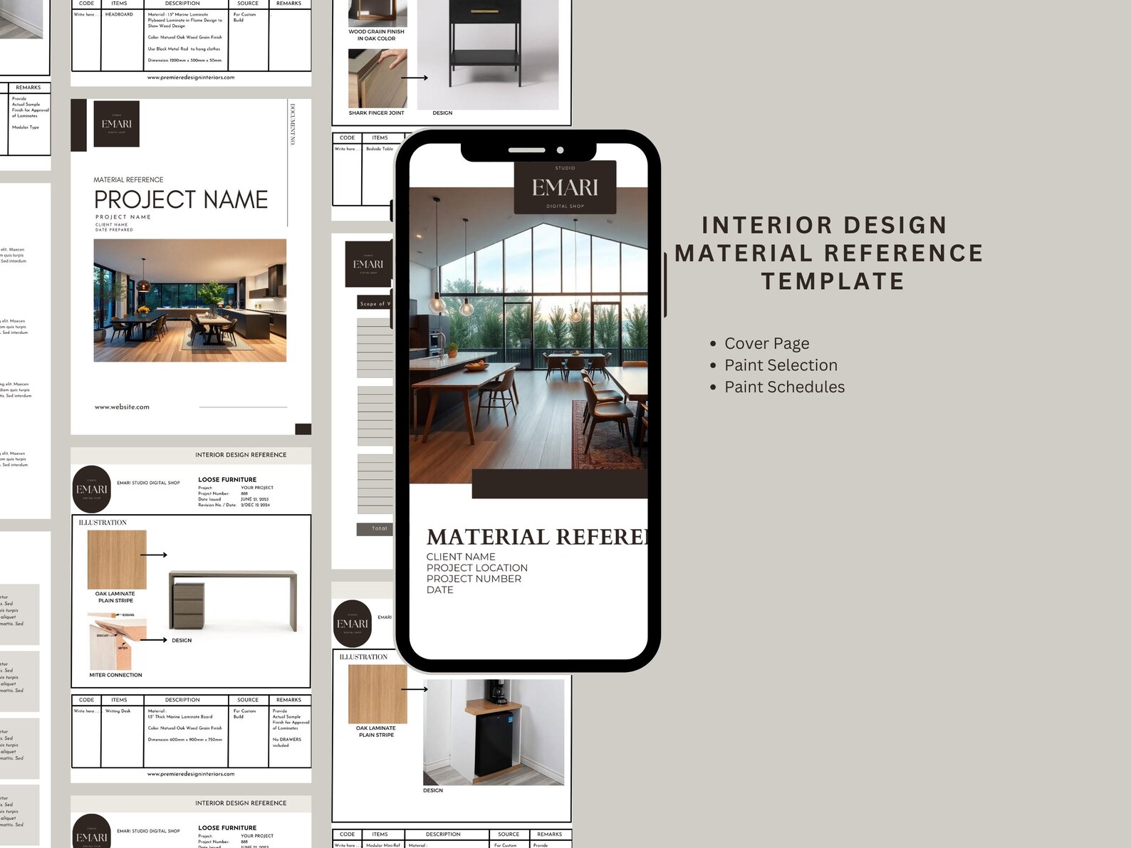 Finish Material Reference Template With Example, Finishing Schedule and ...