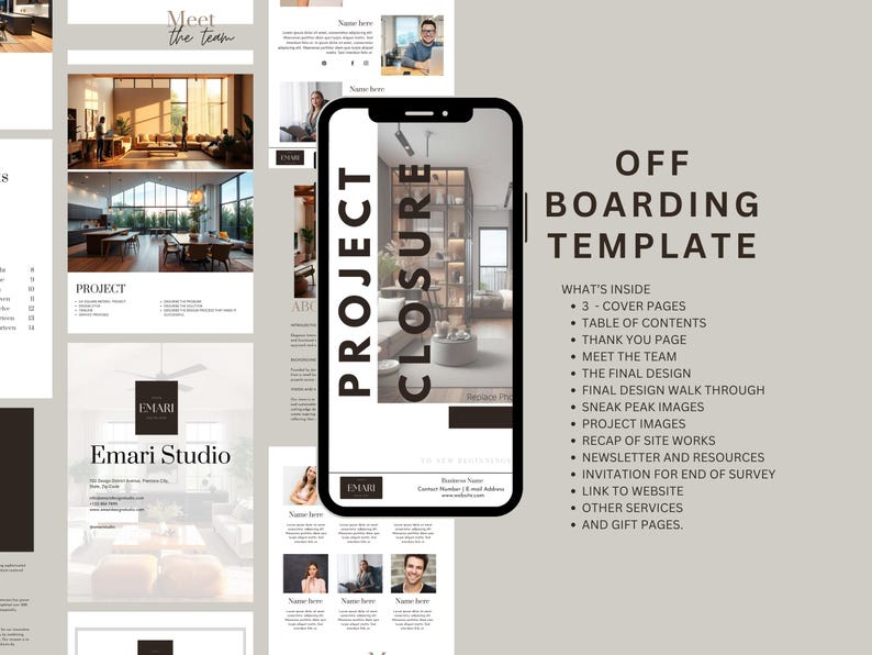 Interior Design Handover Book | Editable Offboarding Guide - Etsy