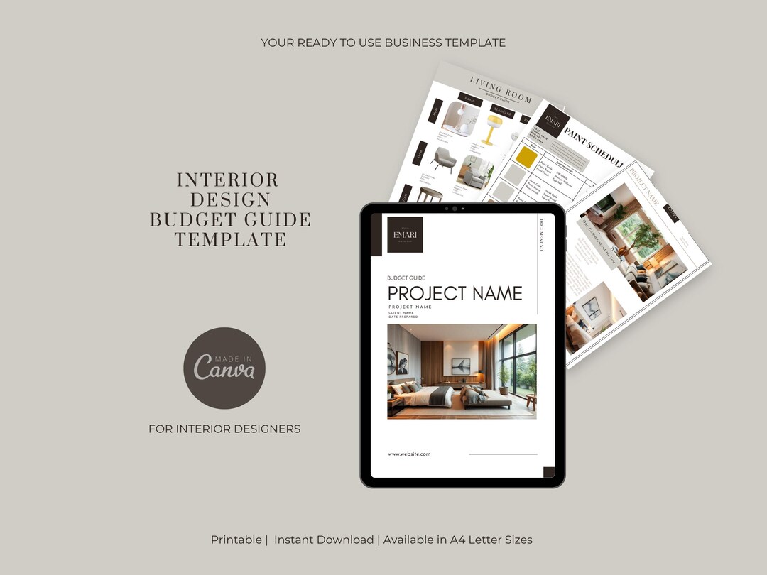 Interior Design Budget Sheet Template | Budget Spreadsheet for Interior ...