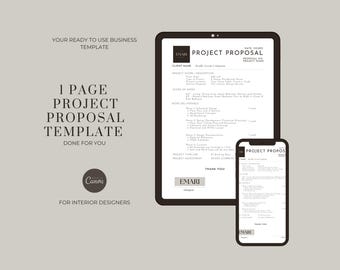 Interior Design Fee Proposal Template - Etsy