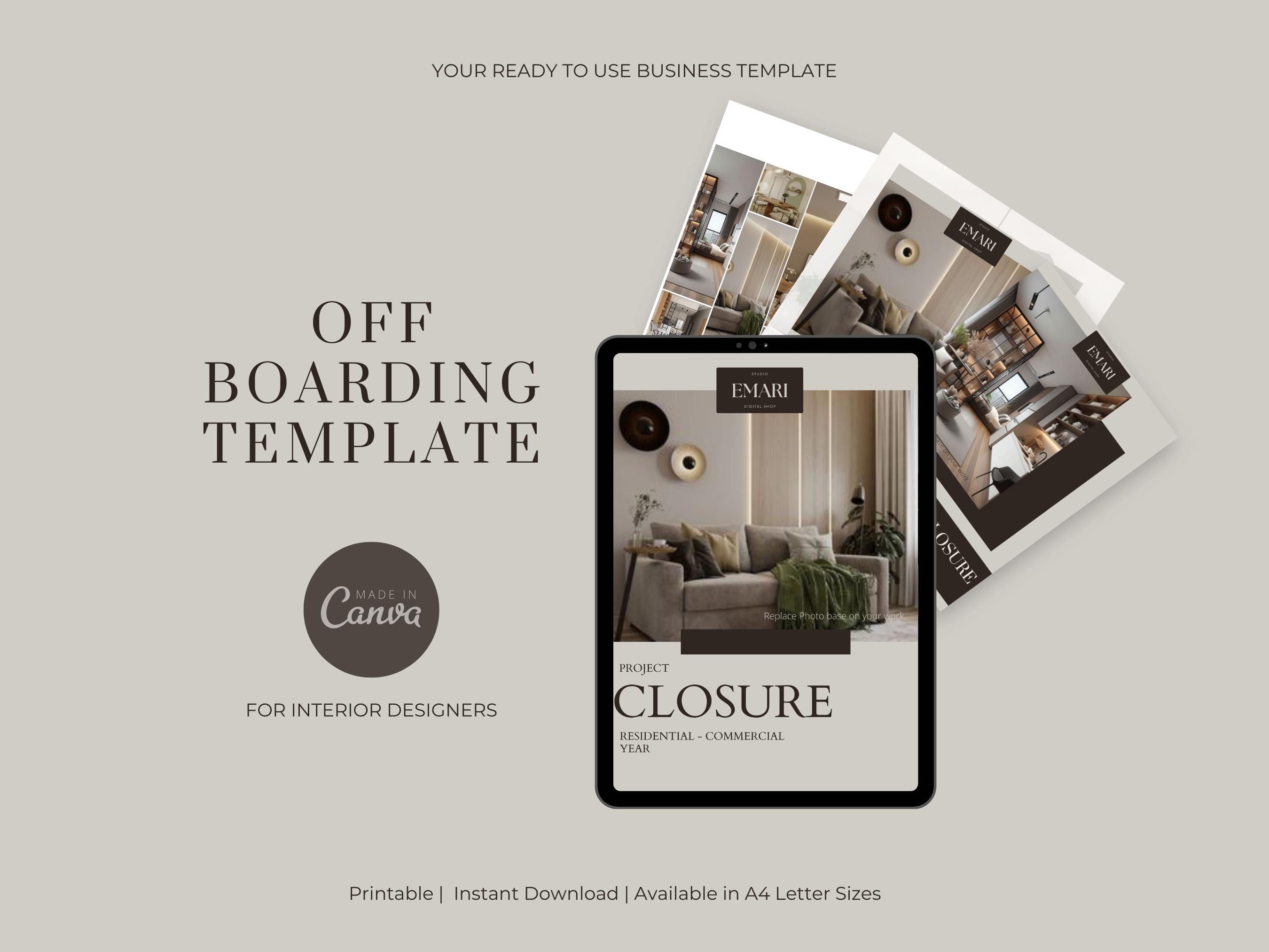 Interior Design Handover Book | Editable Offboarding Guide - Etsy