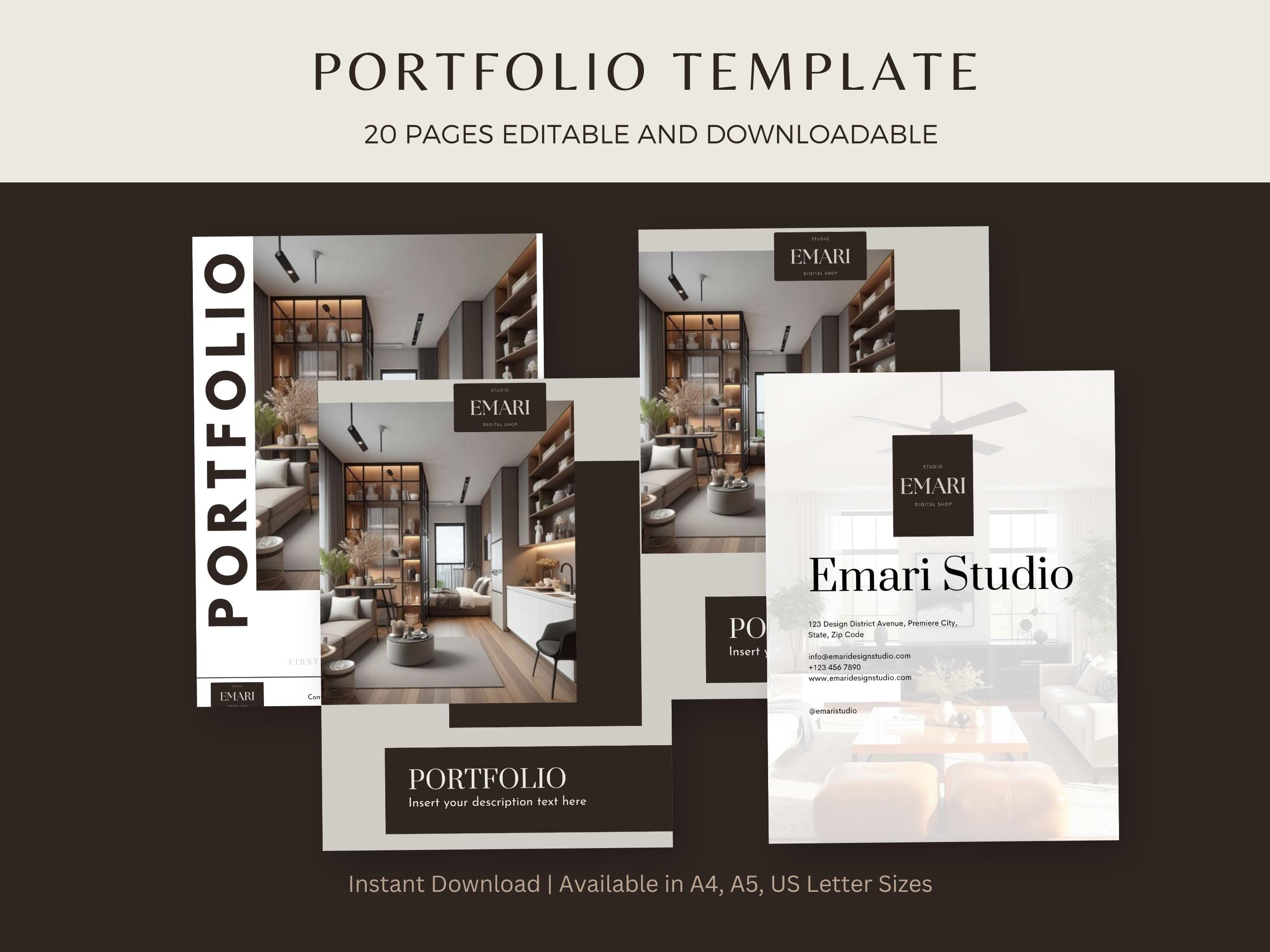 Interior Design Presentation Portfolio | A4 Digital Template - Etsy