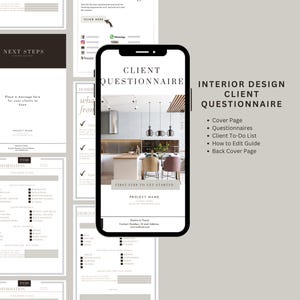 Onboarding Interior Design Client Style Questionnaire Architecture and ...
