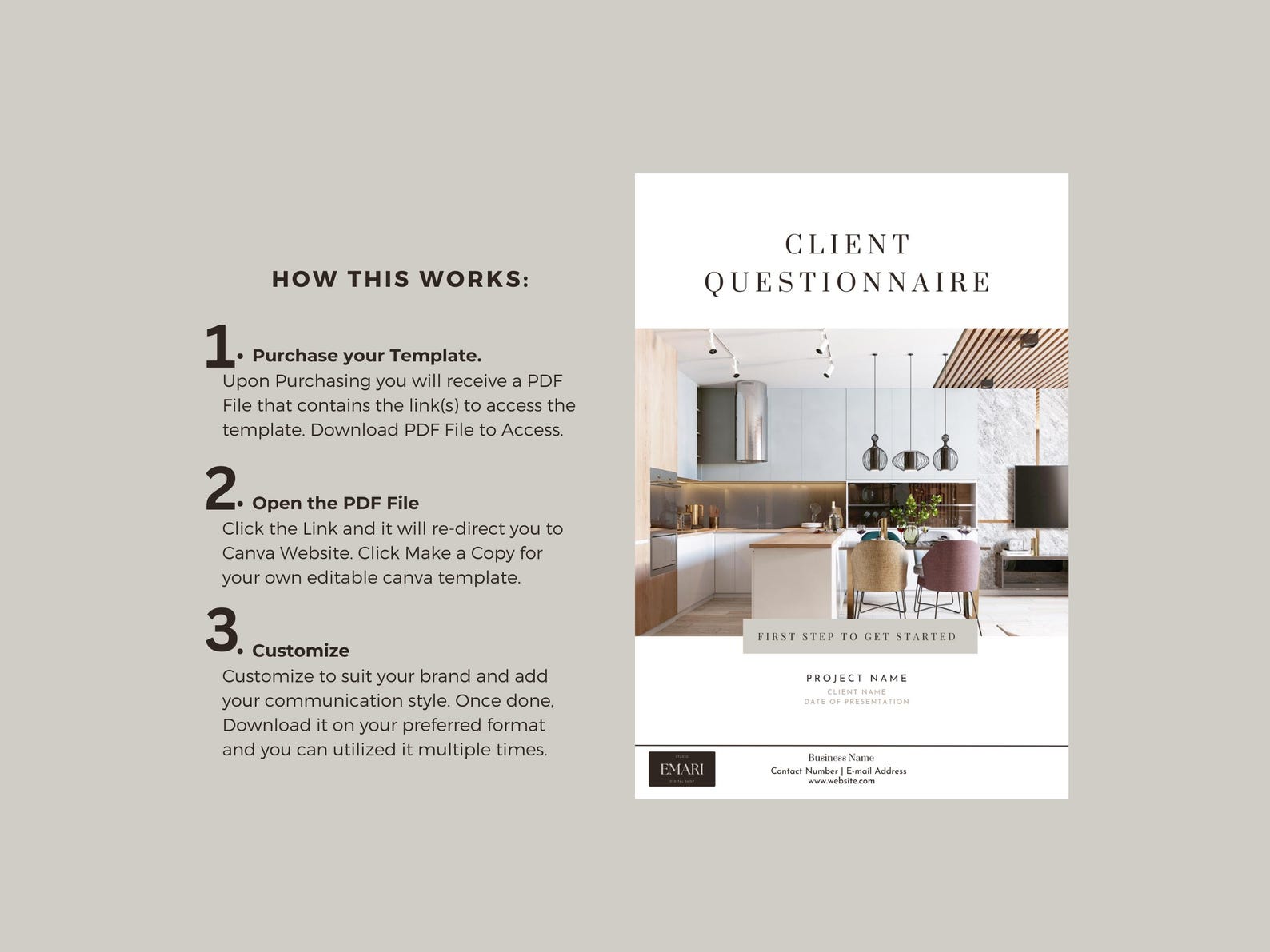 Onboarding Interior Design Client Style Questionnaire Architecture and ...