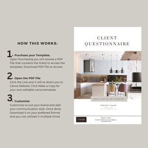 Onboarding Interior Design Client Style Questionnaire Architecture and ...