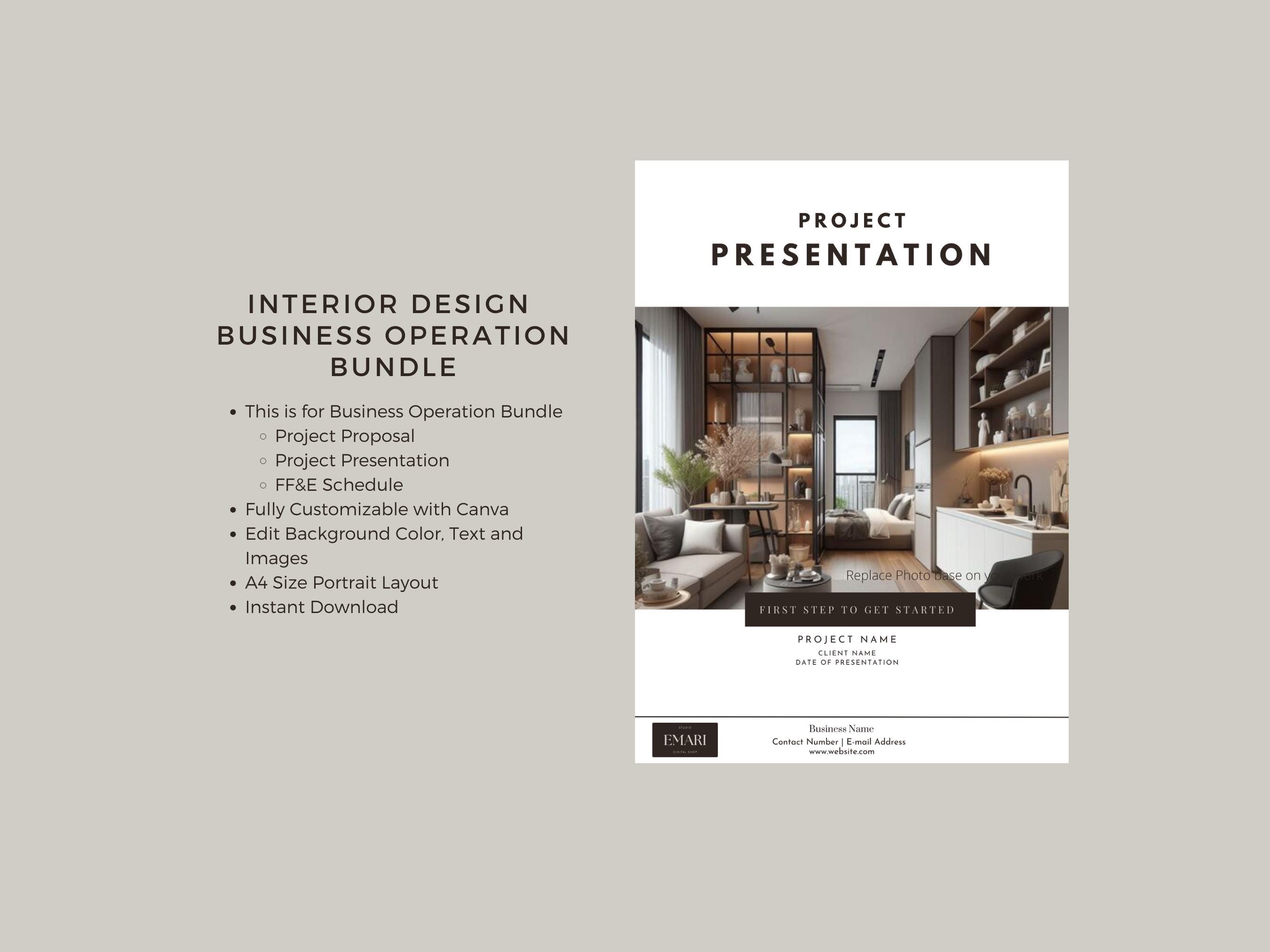 Interior Design Portfolio Design Client Presentation FF&E Schedule ...