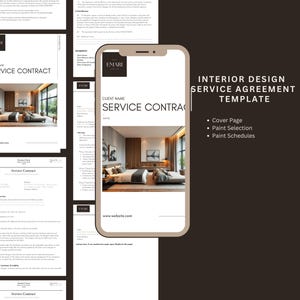 Interior Design Contract Template | Service Contract | Minimalist ...