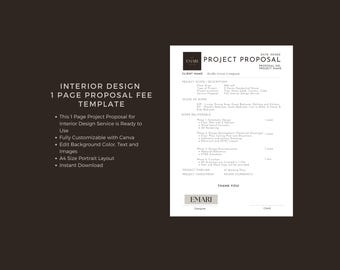 Interior Design Fee Proposal Template - Etsy