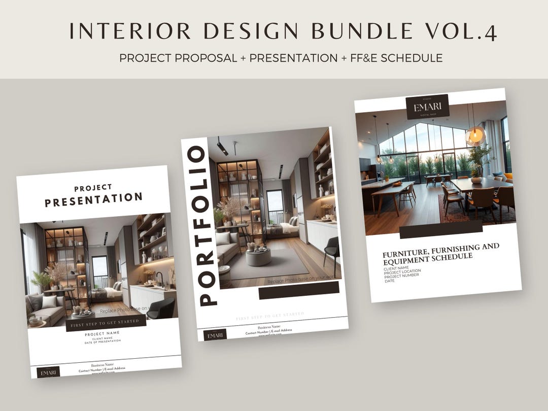 Interior Design Portfolio Design Client Presentation FF&E Schedule ...