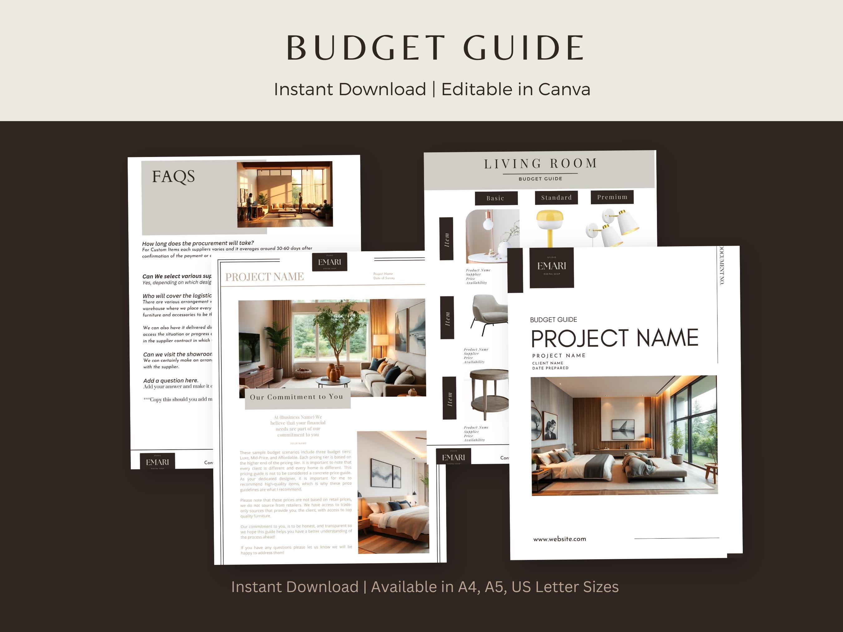 Interior Design Budget Sheet Template Budget Spreadsheet for Interior ...