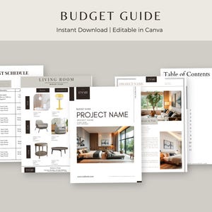 Interior Design Budget Sheet Template | Budget Spreadsheet for Interior ...