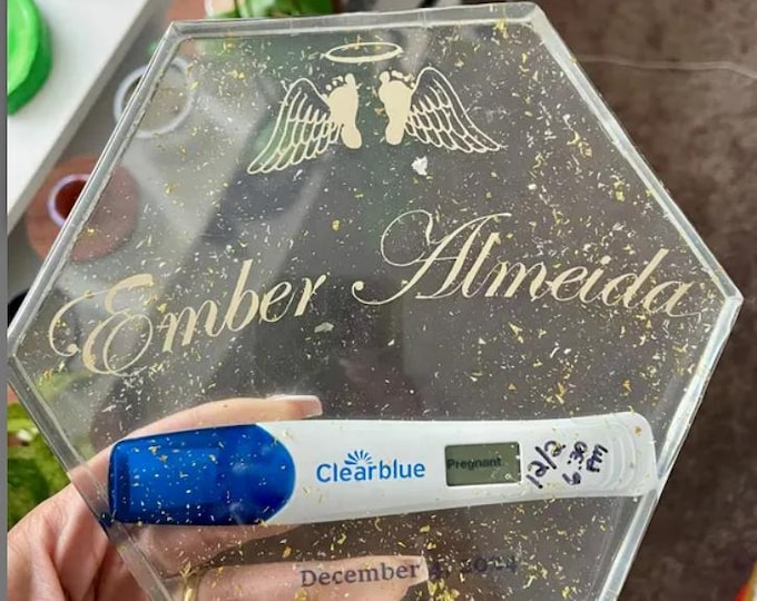 Personalised Birth Stat Resin Heart, Birth Keepsake, Information ...