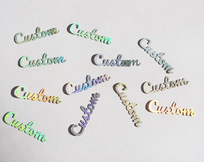 Custom Name Confetti, Personalized Customized Confetti, Script Word Confetti, Birthday Confetti ...