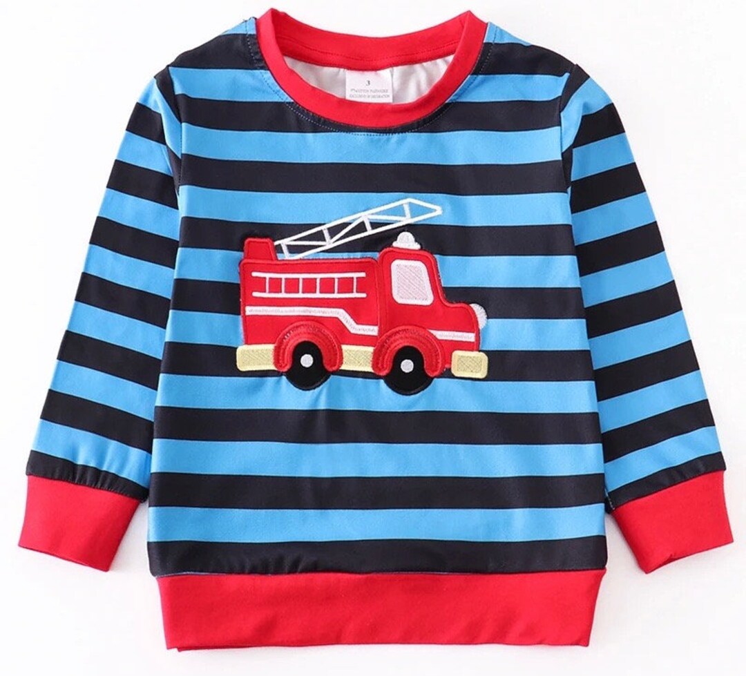 Boys Fire Engine Shirt - Etsy