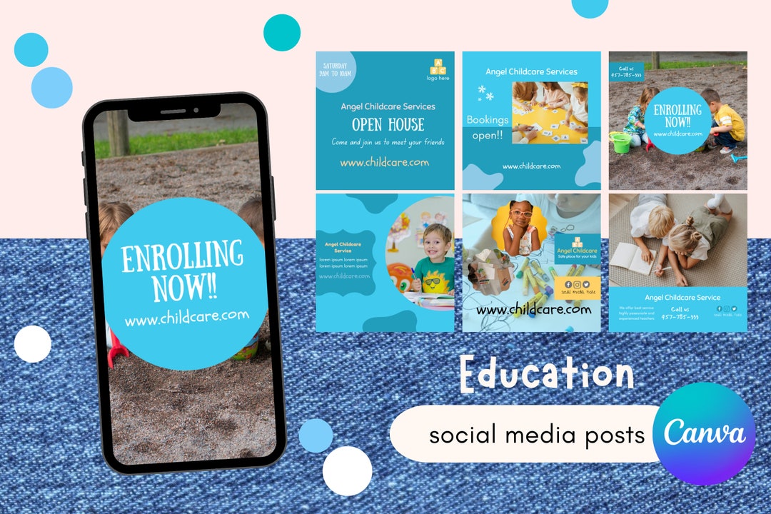 Childcare Instagram Canva Instagram Post Template Early - Etsy