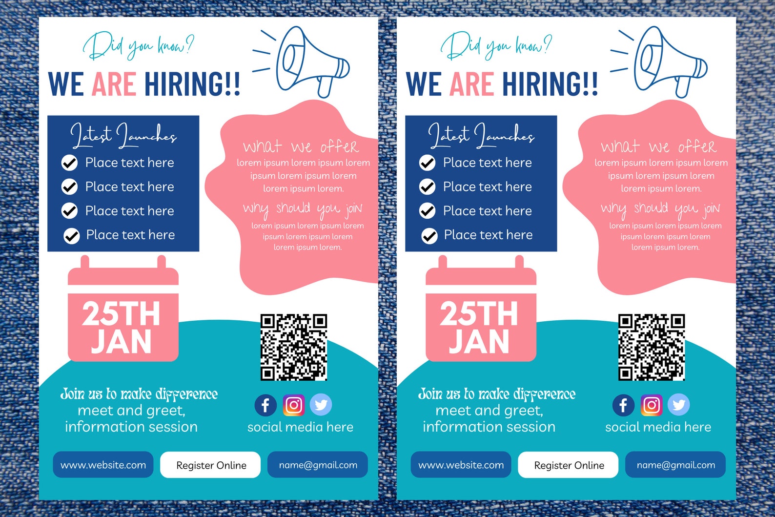 Childcare Hiring Flyer Template QR Code Daycare Flyer A4 Sizefamily Day ...
