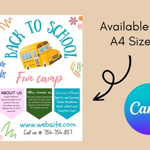 School Event Flyer Template QR Code Daycare Flyer A4 Sizefamily Day ...