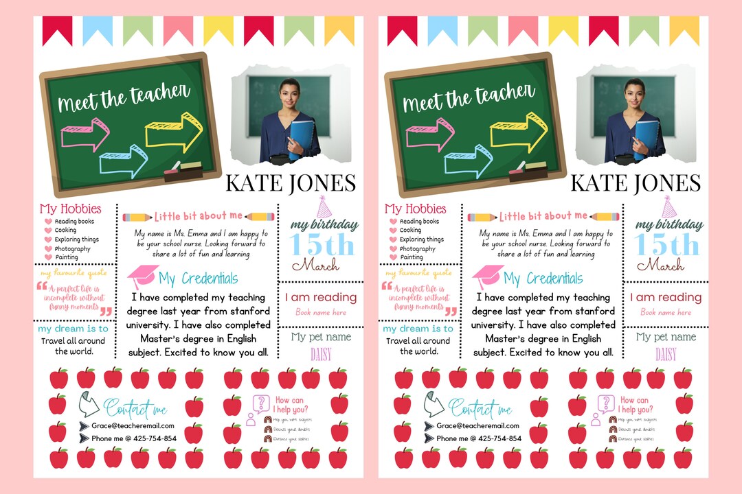 Introduction Childcare Flyer Template| Meet the Teacher|qr Code|daycare ...