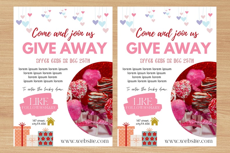 Editable Giveaway Flyer Template QR Code Daycare Flyer A4 Size ...