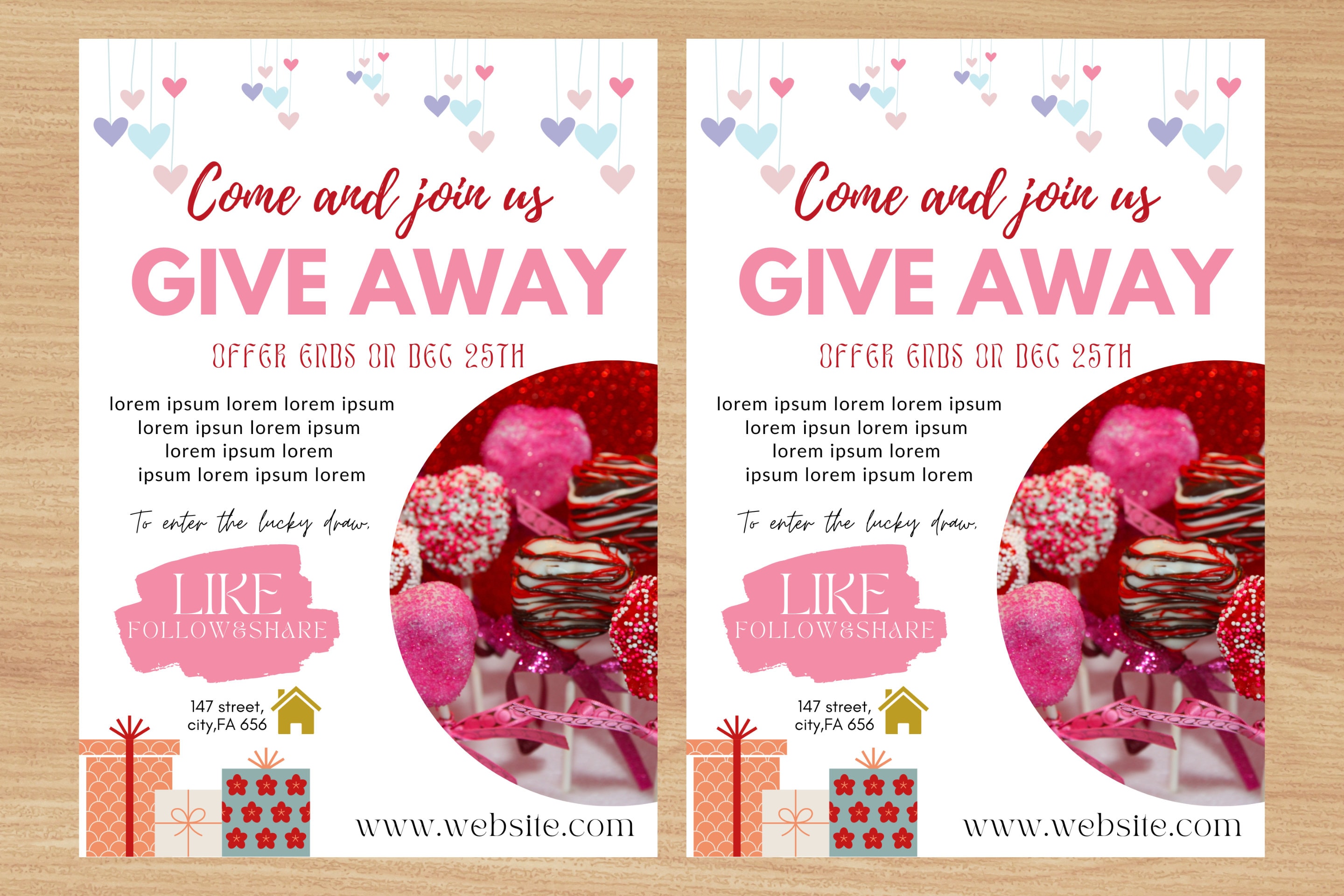 Editable Giveaway Flyer Template QR Code Daycare Flyer A4 Size ...
