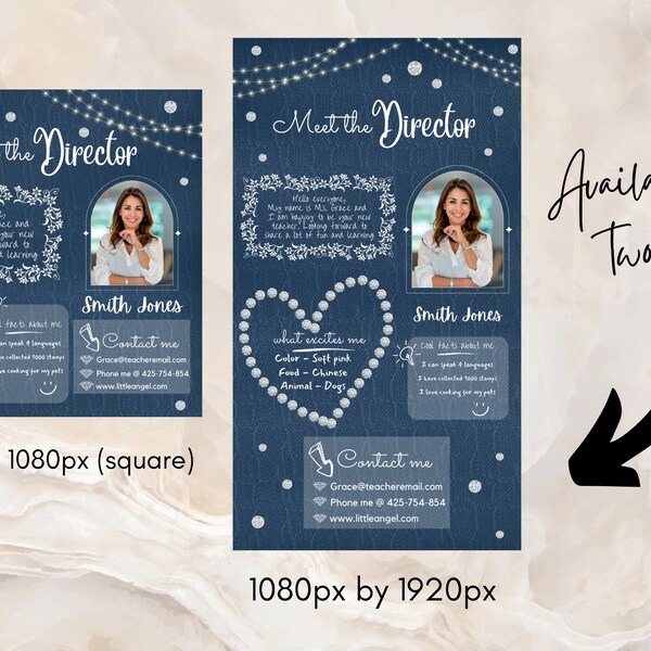 Meet the Director Template - Etsy