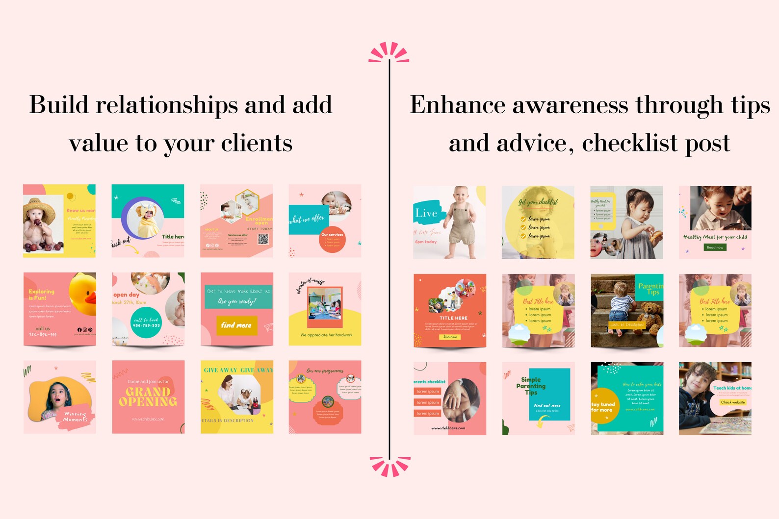 Childcare Instagram Flyer|facebook Posts| Canva| Diy|marketing| Daycare ...