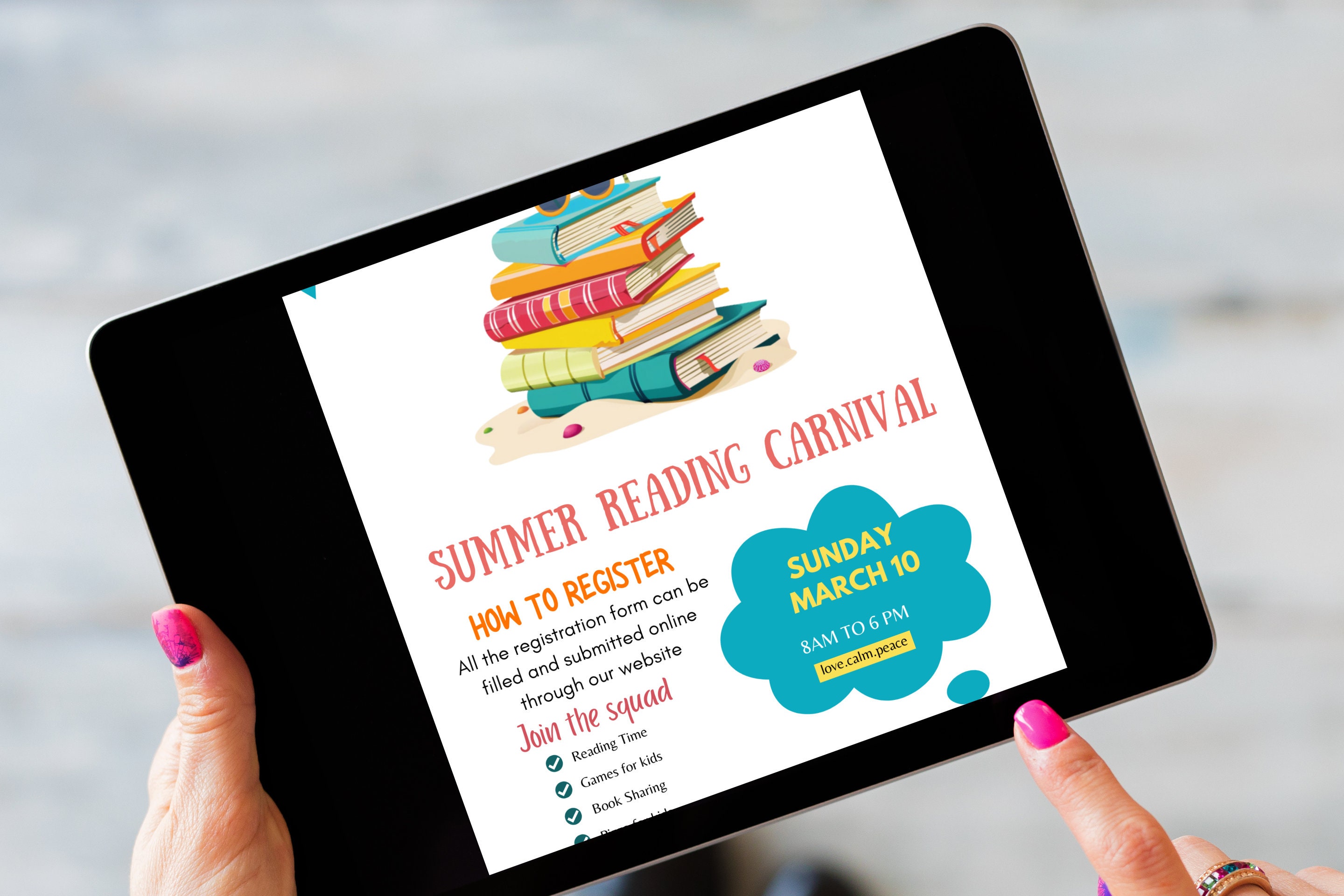 Editable Reading Flyer Template QR Code Daycare Flyer A4 Sizefamily Day ...