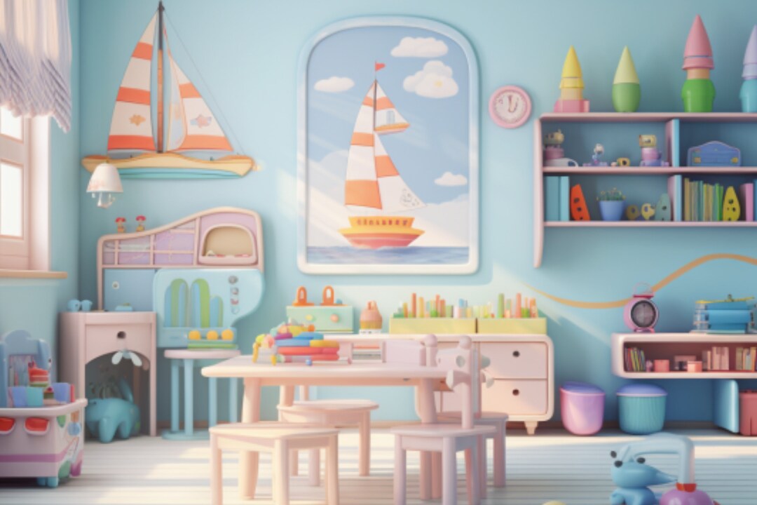 Childcare Backgroundphotoskids Digital Backdrop Commercial Use DIY ...