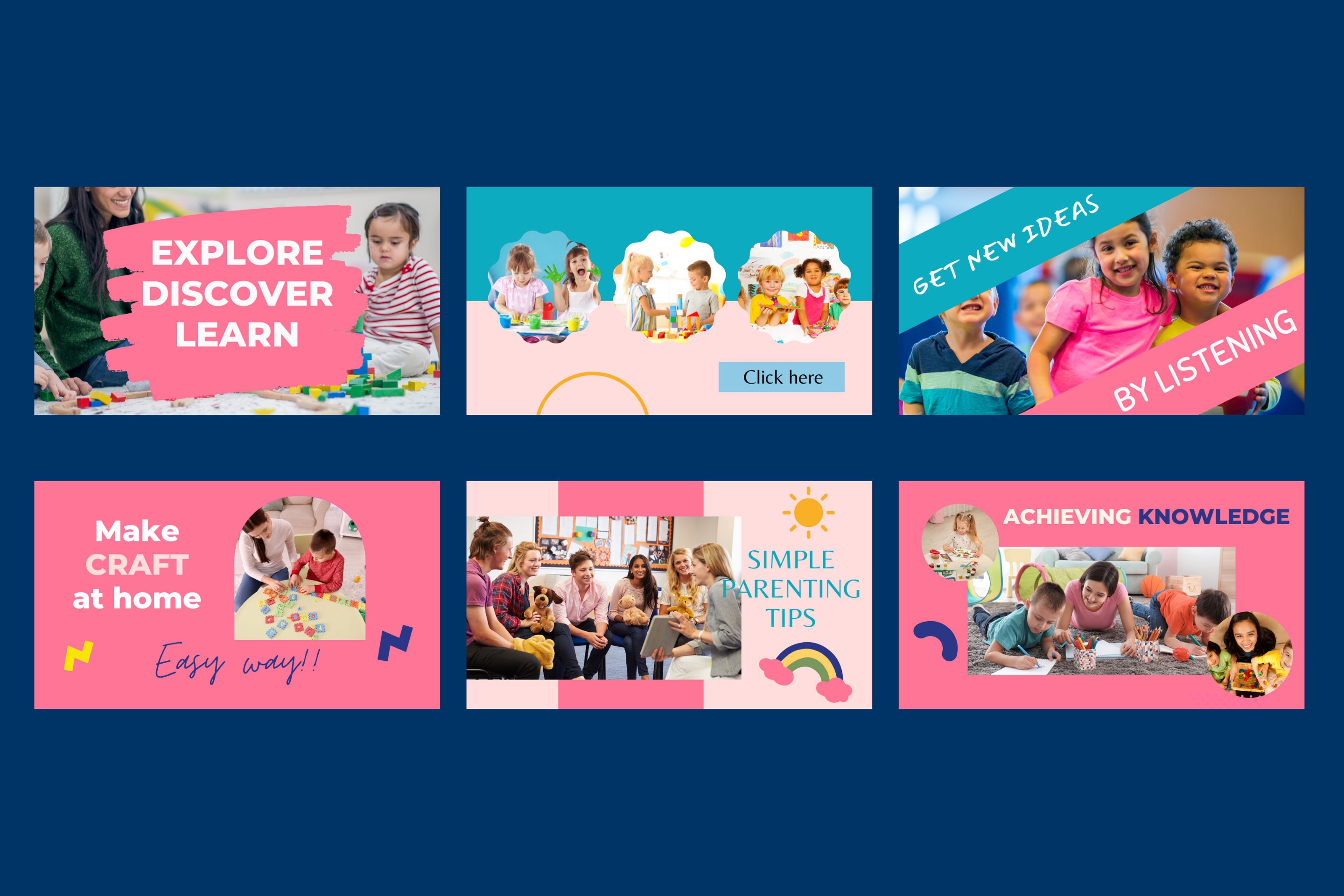 Youtube Education Thumbnail Canva Template| Kids Learning| Preschool ...